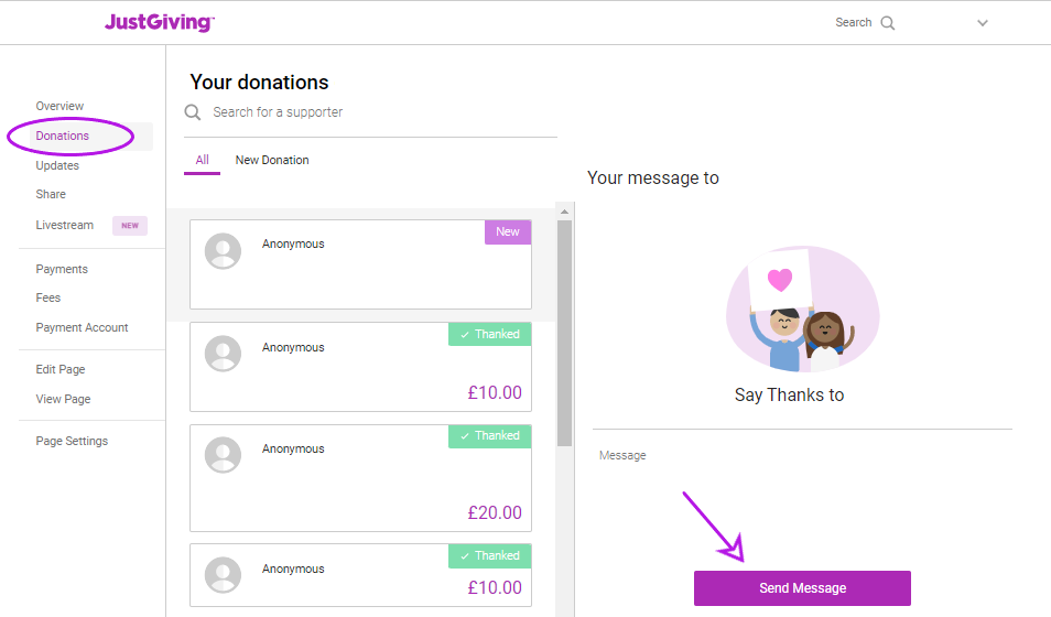 How do I thank my donors? – JustGiving Help
